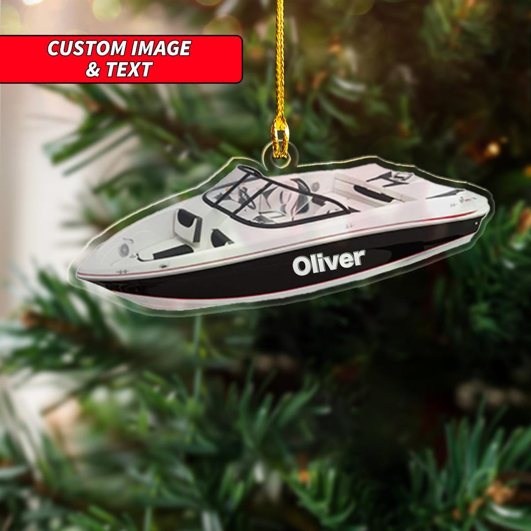 Personalized Boats Ornament, Custom Fishing Boat, Yacht Boat, Speed ...