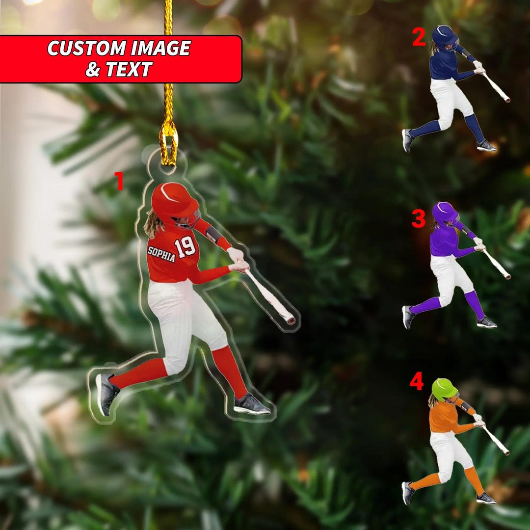 Personalized Baseball Ornament, Custom Sports Team Ornament, Baseball ...