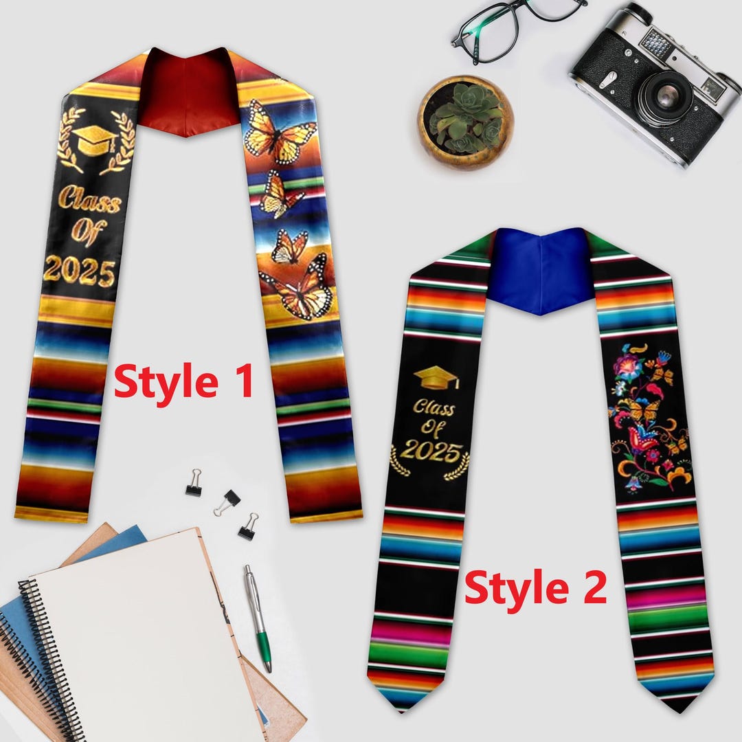 Custom Mexican Pattern Graduation Sash for Graduation's Day, Mexican ...