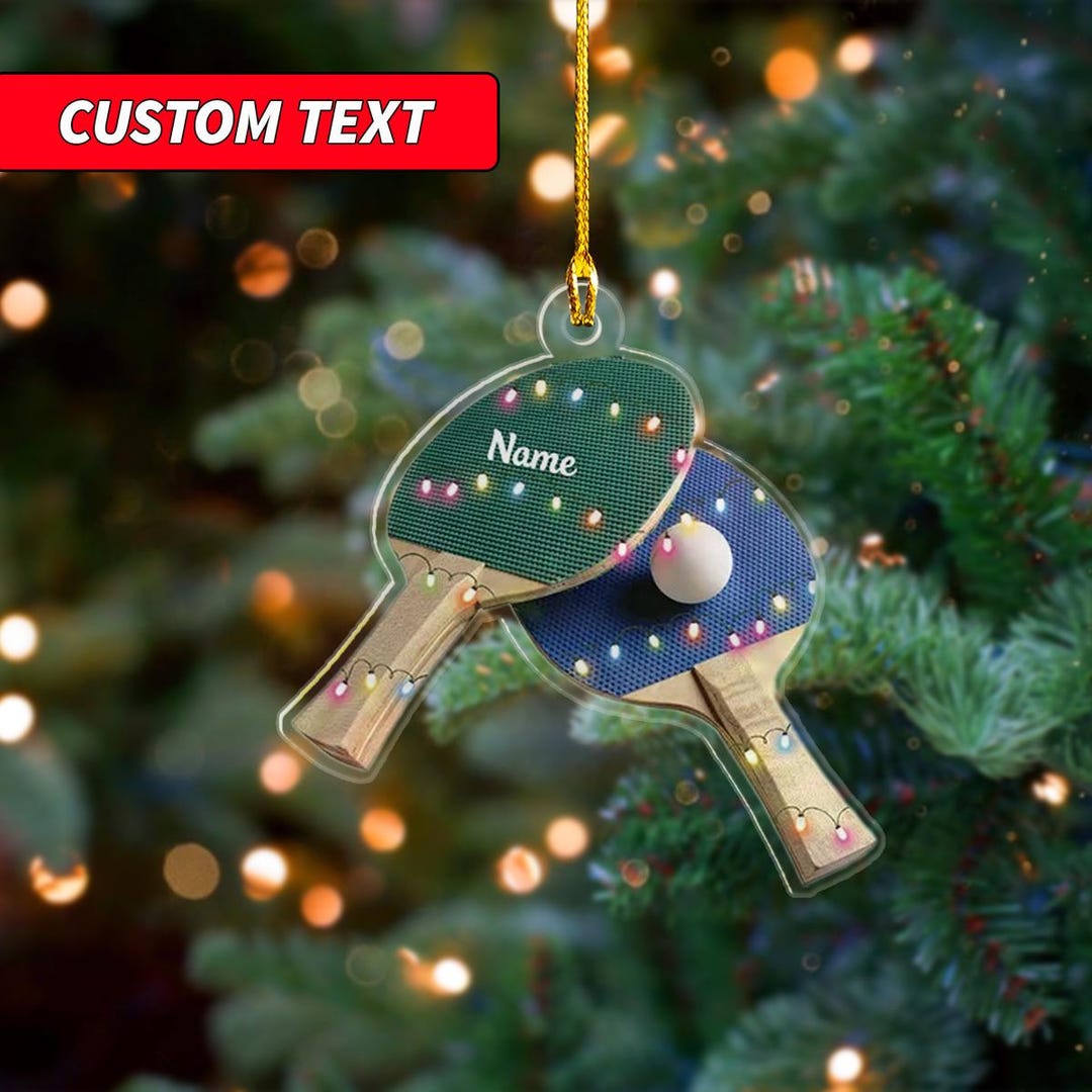 Personalized Ping Pong Paddles & Sets Christmas Ornament 2D, Ping Pong ...