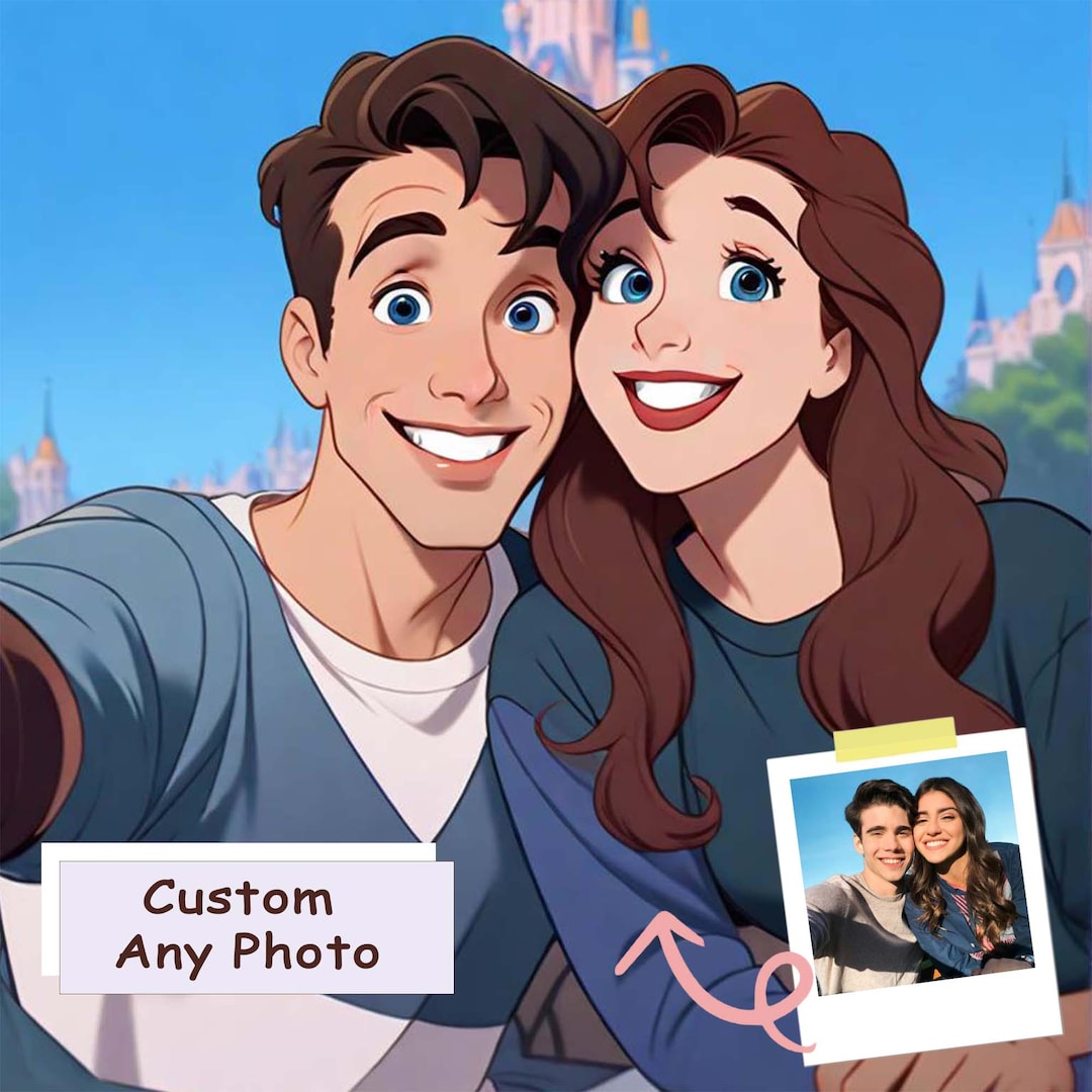 Custom Cartoon Couple Portrait Poster, Family and Pet Portrait Sketch ...