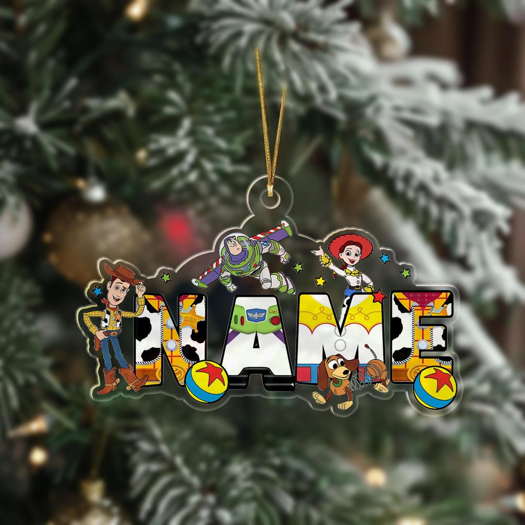 Personalized Toy Story Christmas Ornament, Custom Name Animated Toy ...