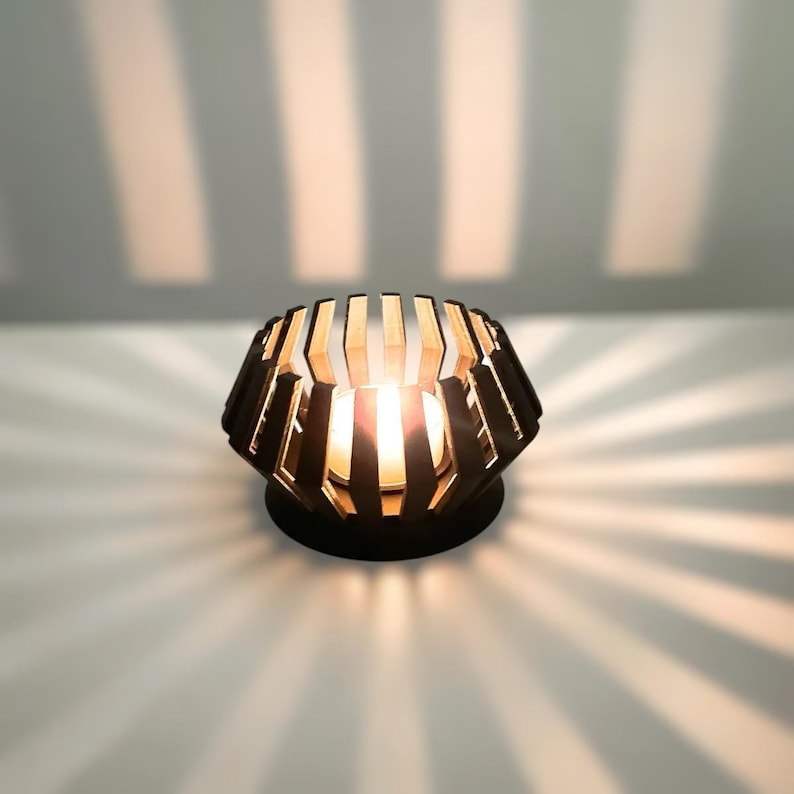 3D Printed Slatted Tealight Holder – Modern Shadow Play Decor - Etsy