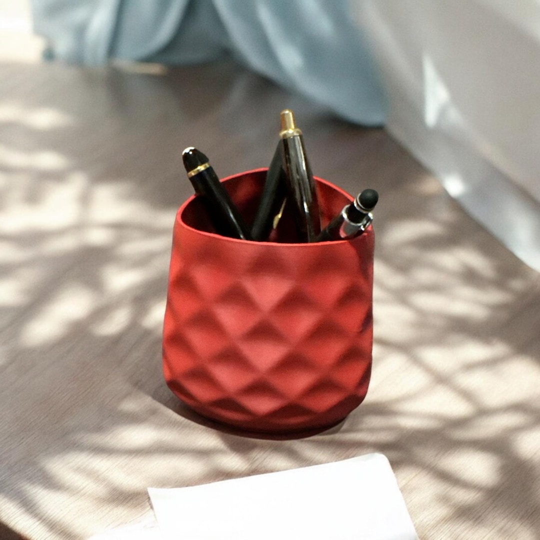 Luxury Quilted Pen Holder | Elegant Desk Organizer | Available in ...