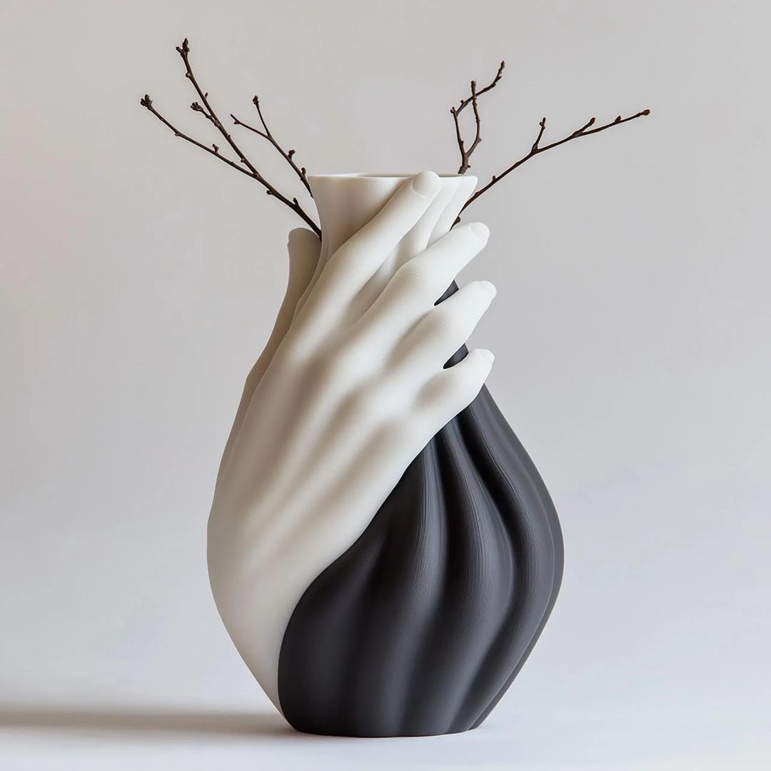 Hand-hugged Customizable Modern Sculpture Vase - Contemporary Home ...