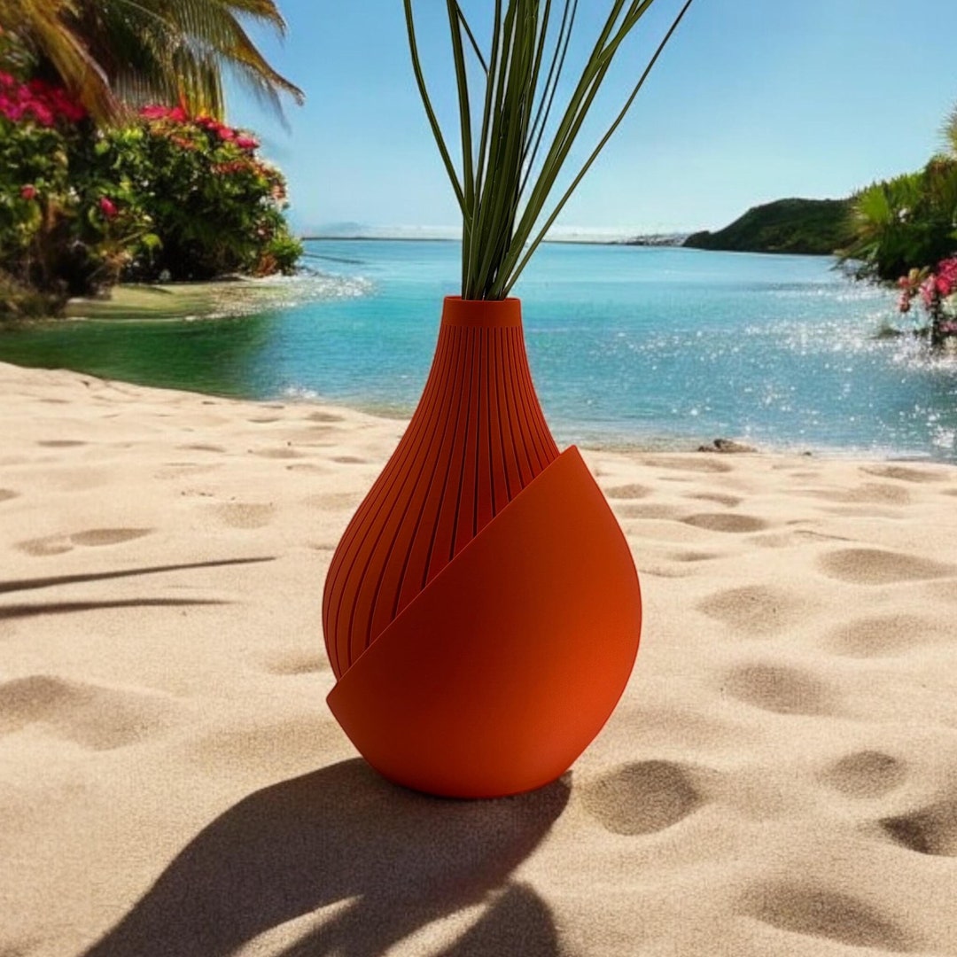 Elegant Ribbed Vase | Sleek Modern Design in Multiple Colors ...