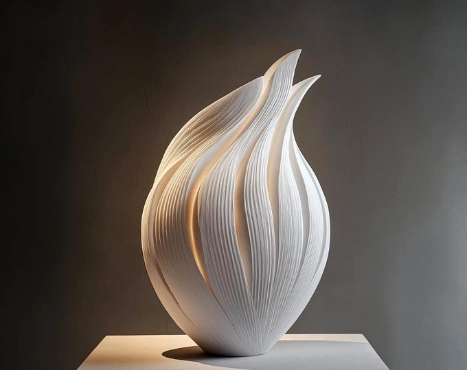 Abstract Flower Vase for Mantel, Modern Wavy Vase With Layered Design ...