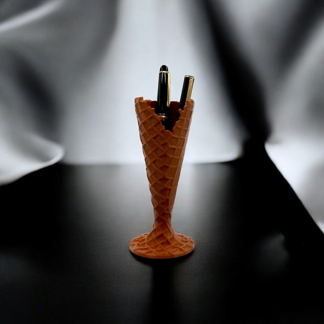 Waffle Cone Pen Holder – 3D Printed Desk Organizer - Etsy