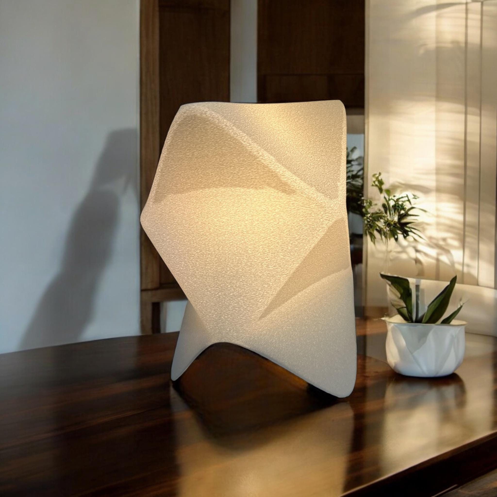 Illuminated Origami Lamp – Modern Paper-inspired Light, Unique Ambient ...