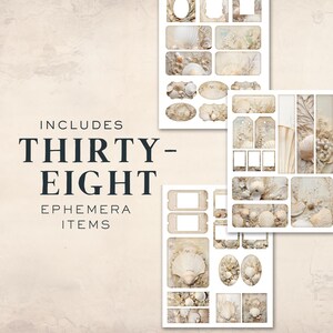 Sea Shell Junk Journal Kit, Printable Digital Ocean Beach Ephemera ...