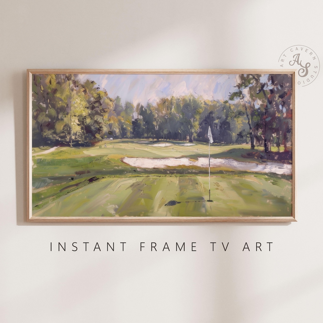 Vintage Golf Course TV Art - Golfing Frame Art - Digital Download for ...