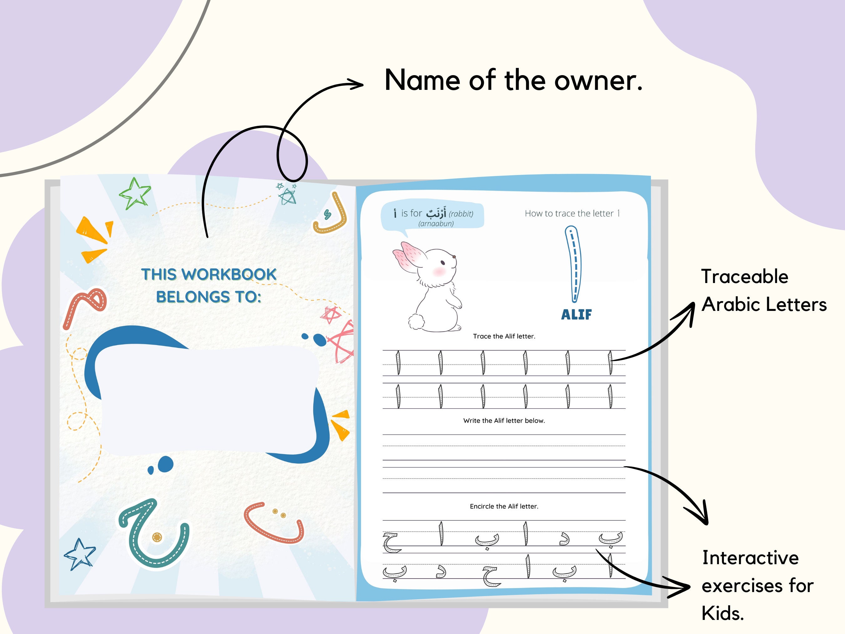 MUSLIM BUSY BOOK, Islamic Busy Book, Learn and Write Arabic Letters ...