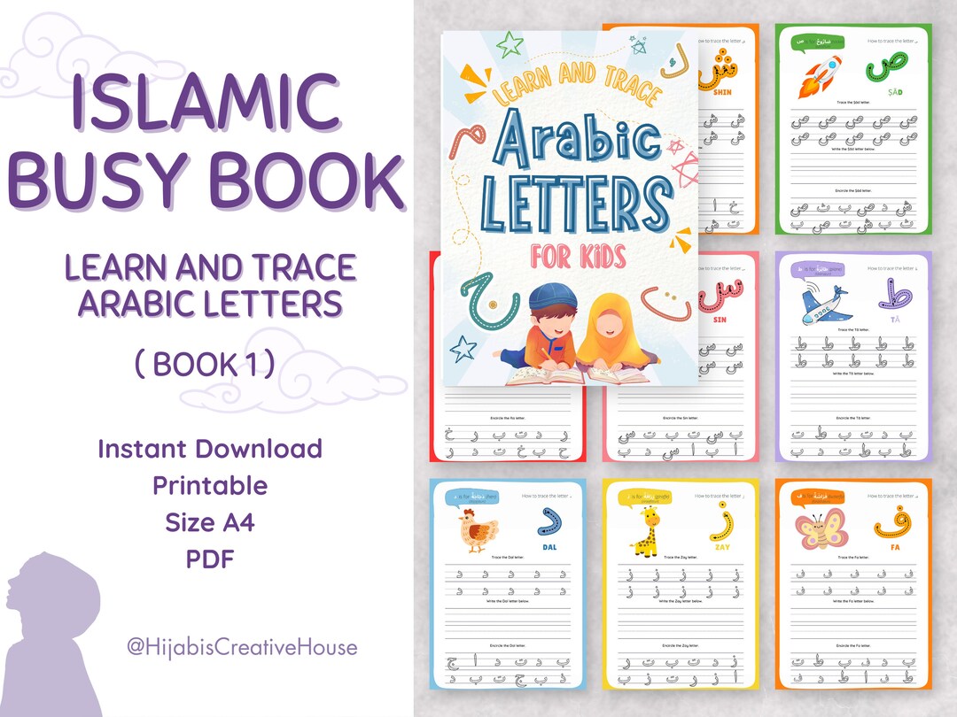MUSLIM BUSY BOOK, Islamic Busy Book, Learn and Write Arabic Letters ...