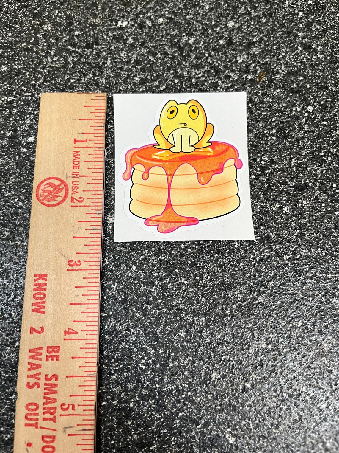 Cute Aesthetic Pancake Frog Vinyl Sticker - Etsy