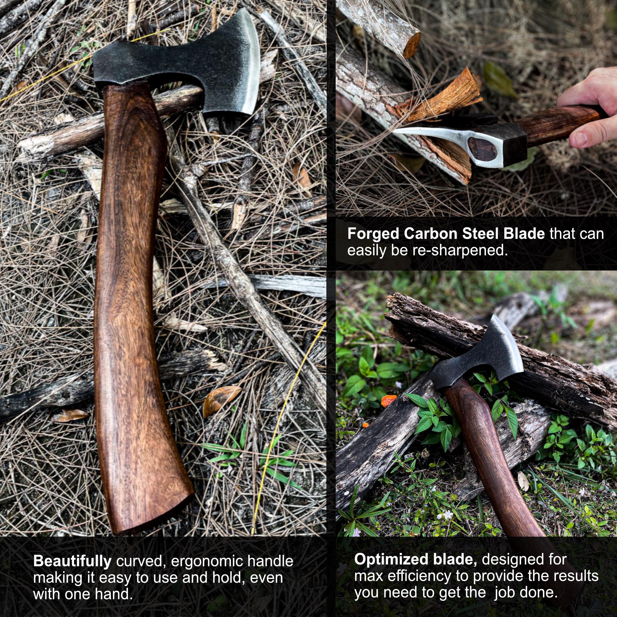 Hungry Hatchets Camping Axes, Throwing Hatchet With Sheath and Rose ...