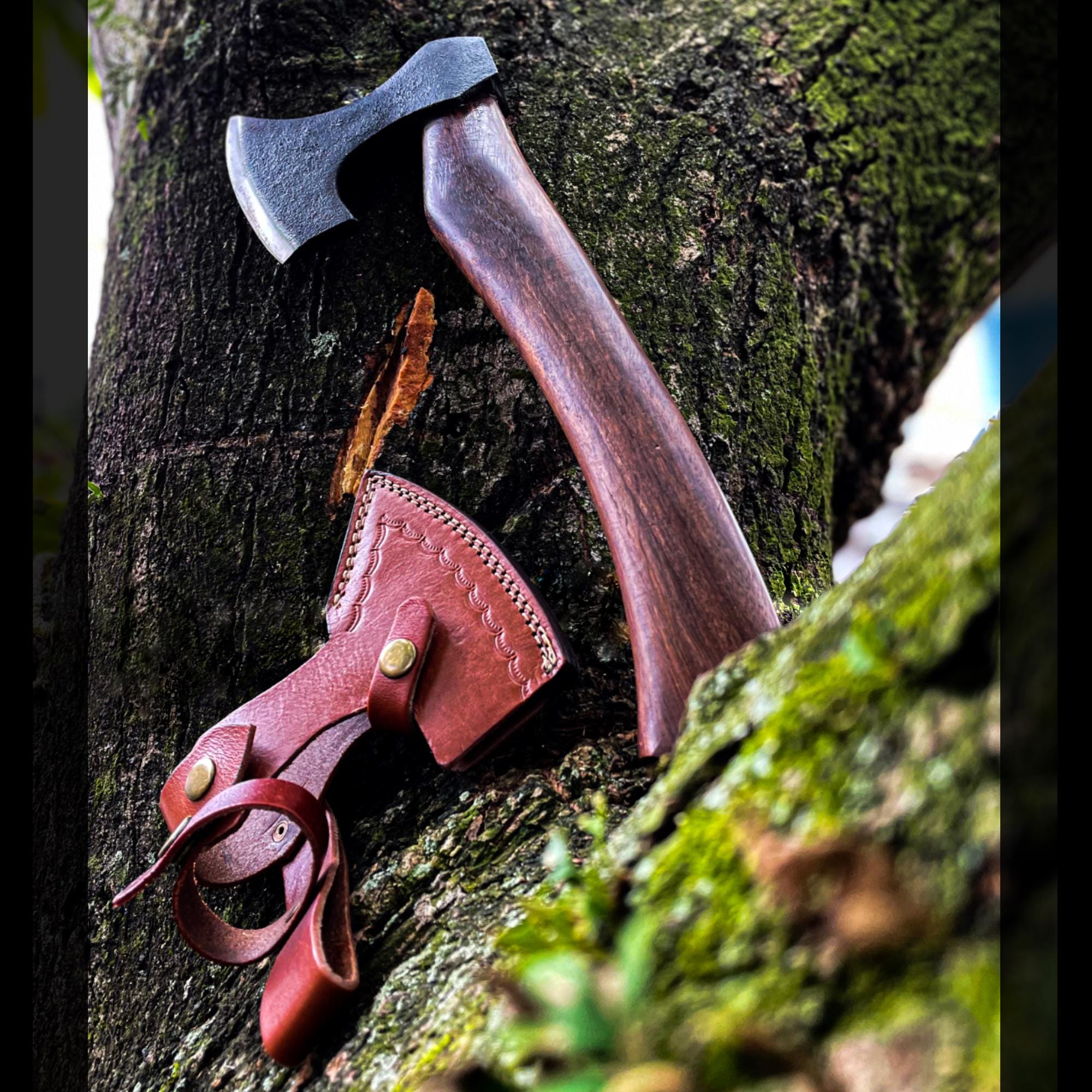 Hungry Hatchets Camping Axes, Throwing Hatchet With Sheath and Rose ...