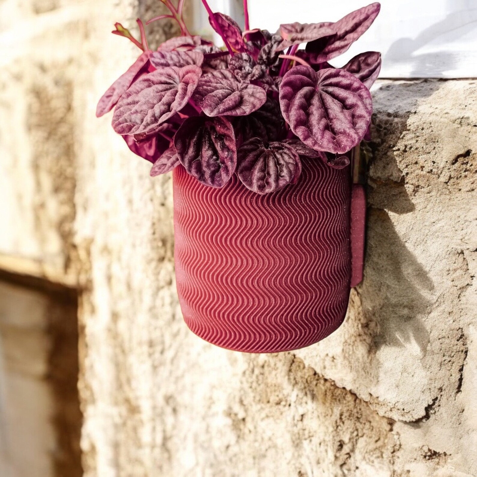 Modern Wavy Pattern Planters Plant Pots With Drainage System Indoor ...
