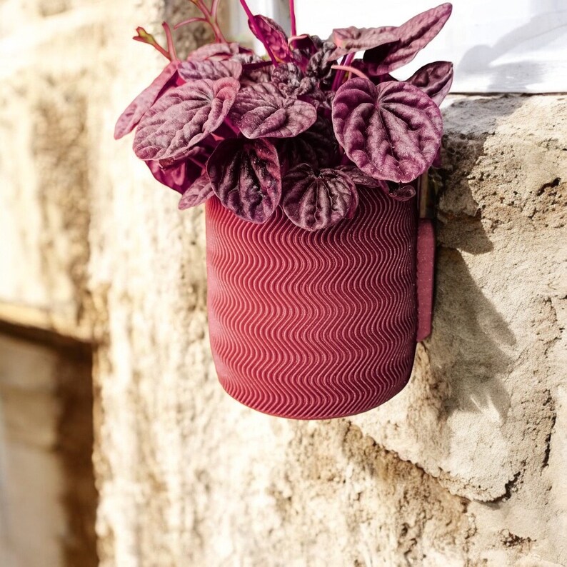 Modern Wavy Pattern Planters Plant Pots With Drainage System Indoor ...