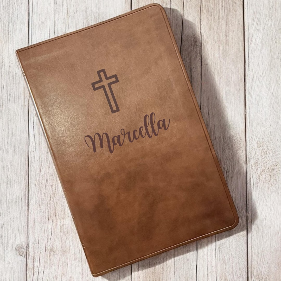 Personalized NIV Leather Bible With Name Engraving Custom Christian ...
