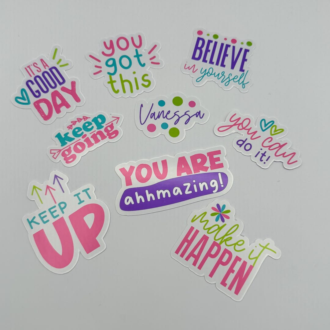 Personalized Positive Affirmation Stickers Set - Custom Motivational ...