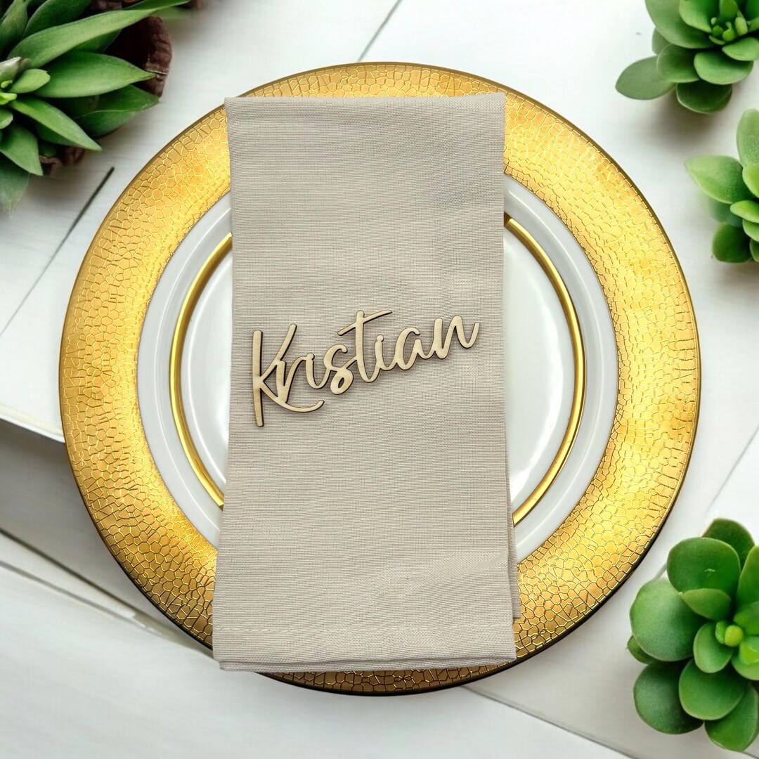 Personalized Wooden Name Place Cards: Laser Cut Plywood - Etsy