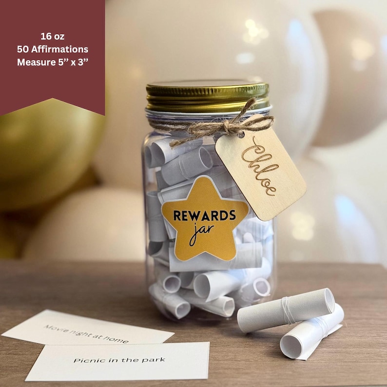 Kids Reward Jar: 50 Creative Chore & Behavior Incentives - Etsy