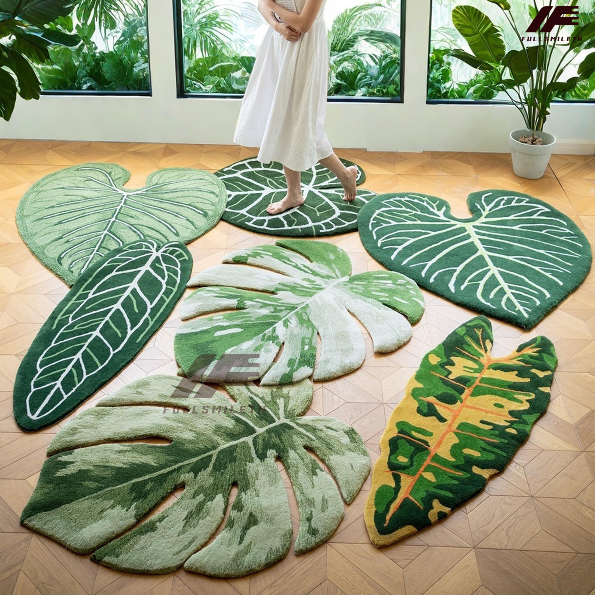 Plant Rug, Bedroom Rug,cute Non-slip Rug,living Room Floor Mat,monstera ...