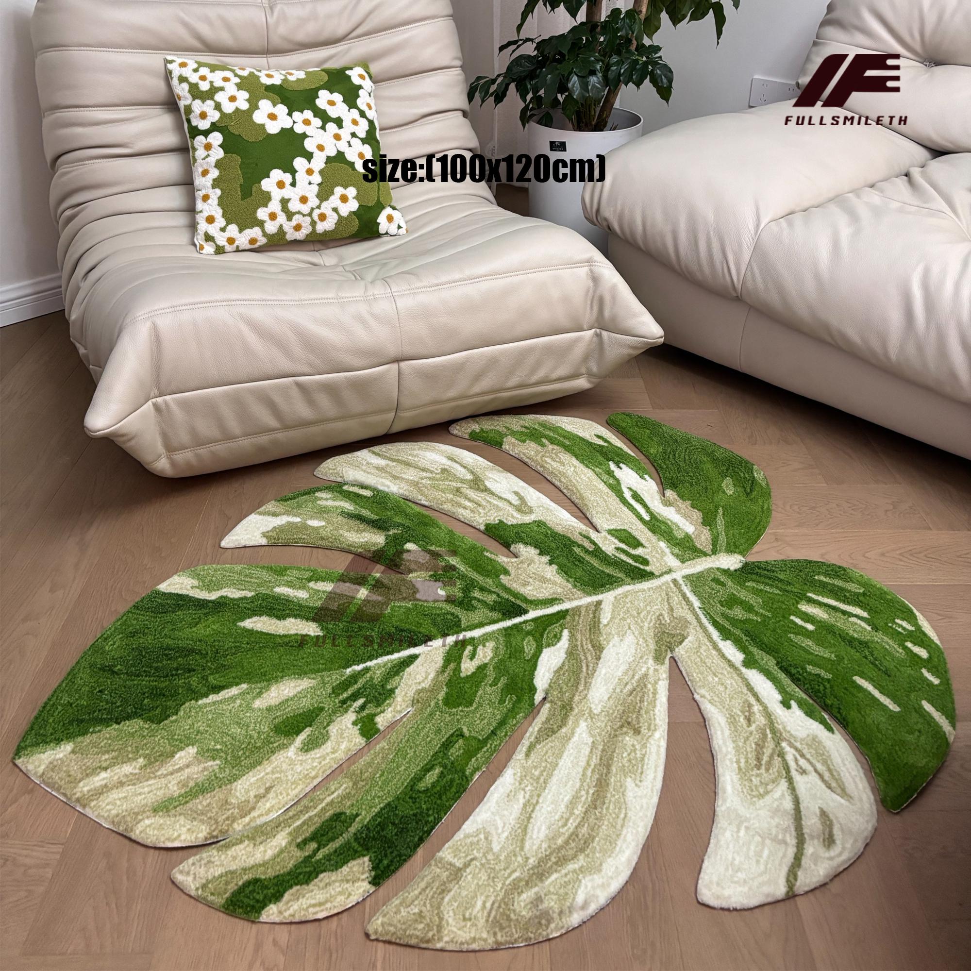 Plant Rug, Bedroom Rug,cute Non-slip Rug,living Room Floor Mat,monstera ...