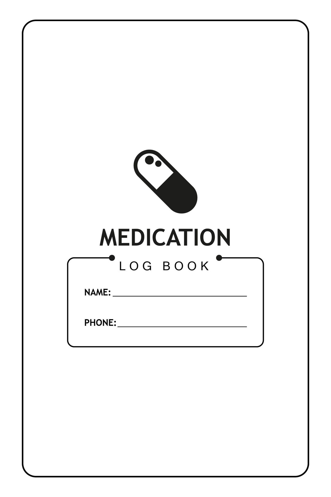 Comprehensive Medication Log Book - Etsy