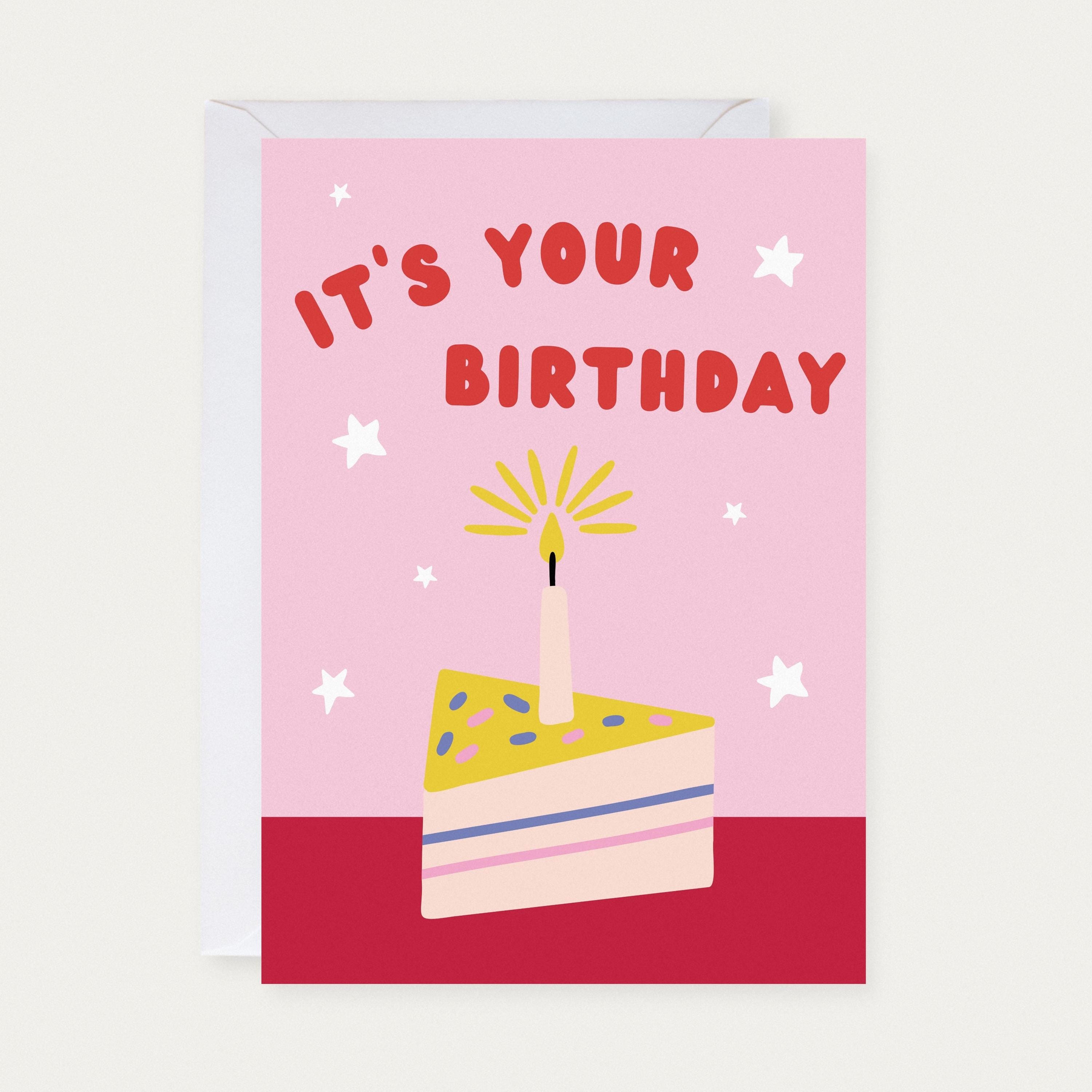 Birthday Cake Card Birthday Card Cake Card Greeting Card Cute Birthday ...