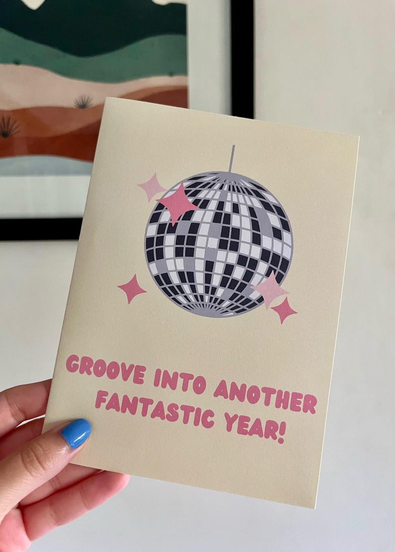 Disco Ball Birthday Card Funny Birthday Card Birthday Card Greeting ...