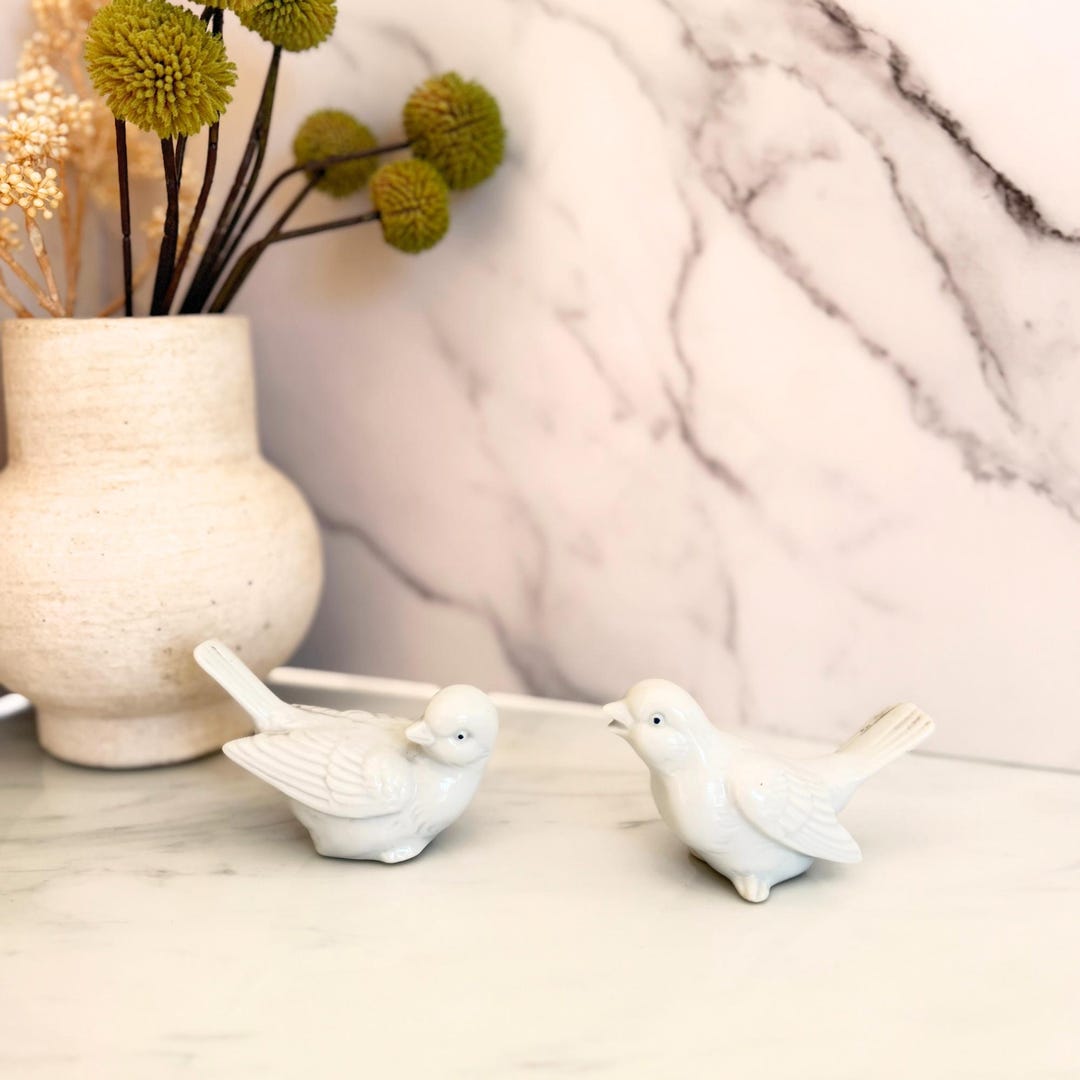 Vintage Japan Bird Figurines Set Ceramic Songbirds Pair Porcelain - Etsy