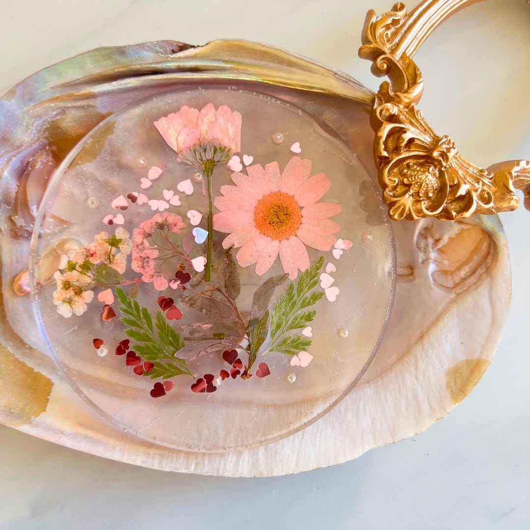 Pressed Flower Coasters, Custom Handmade Resin Coasters, Christmas ...