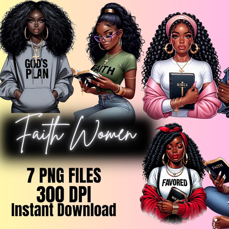 Faith Women Clipart - Etsy