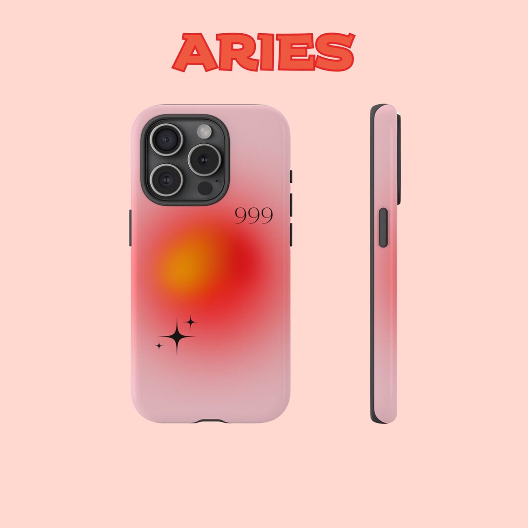 Aries Zodiac Sign Red Aura Angel Number 999 Phone Case Aura, Spiritual ...