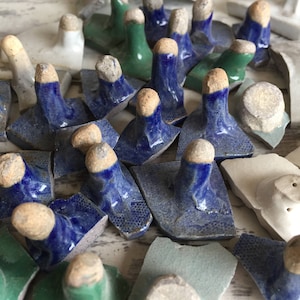 30 Piece Pottery Feet Knobs Legs -for Mosaic Picassiette Craft Art ...