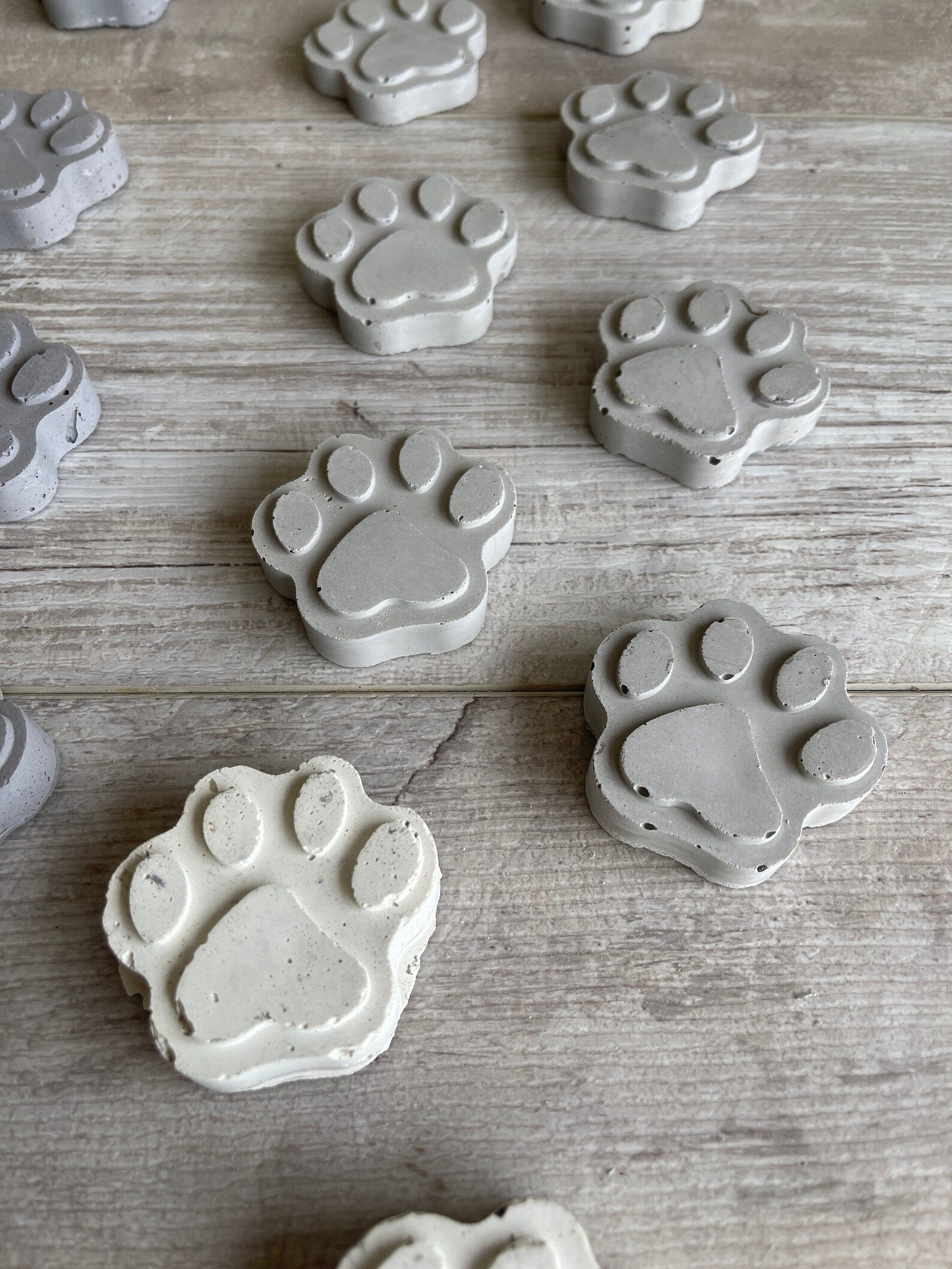 Cement Pet Paws Mini Cookie Size Concrete Choice of Colors - Etsy