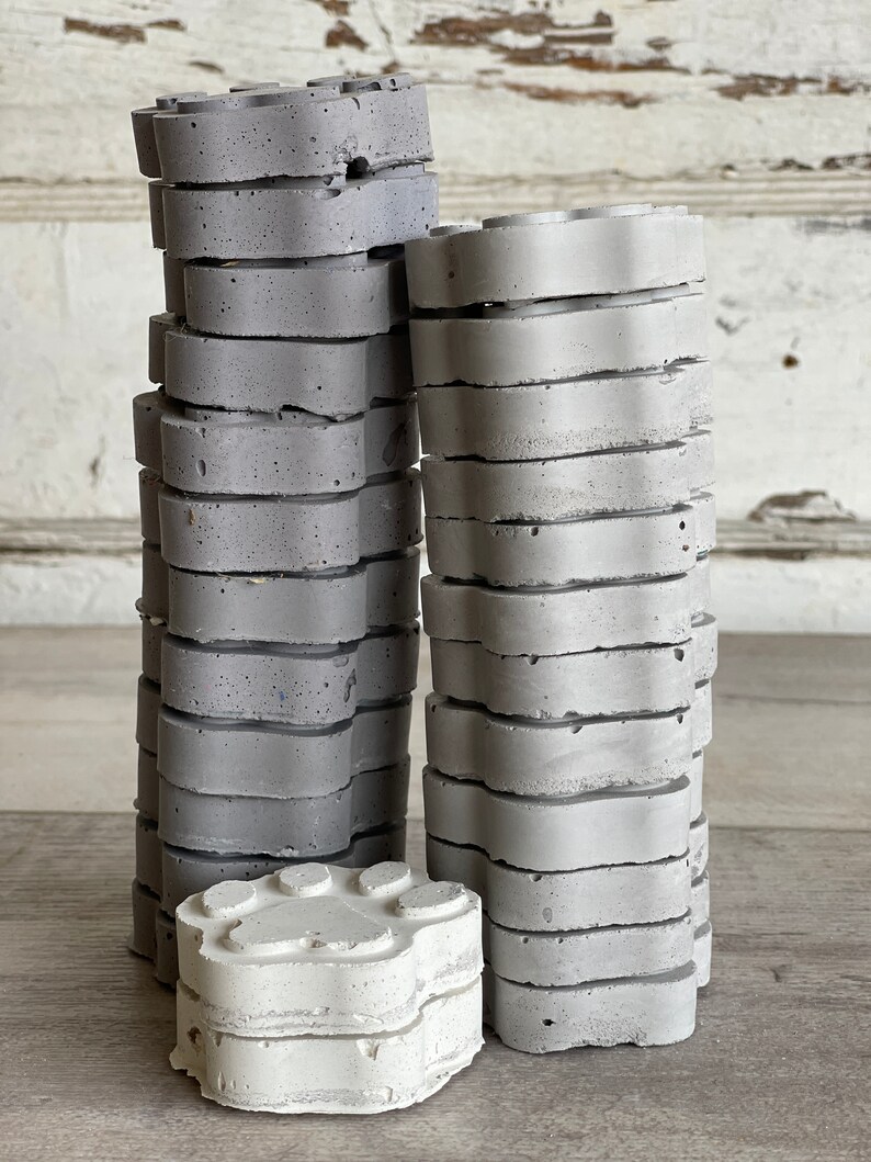 Cement Pet Paws Mini Cookie Size Concrete Choice of Colors - Etsy