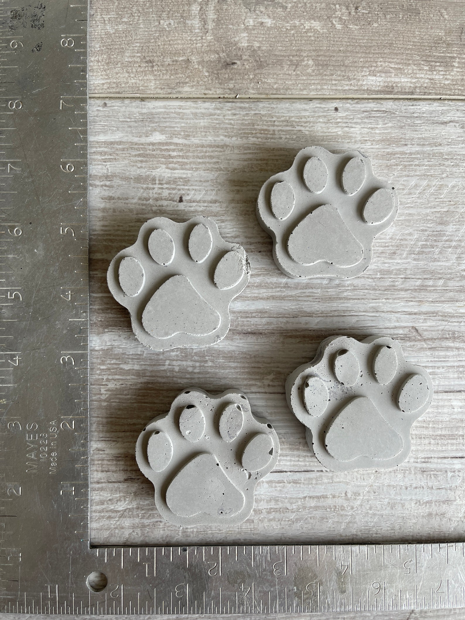 Cement Pet Paws Mini Cookie Size Concrete Choice of Colors - Etsy