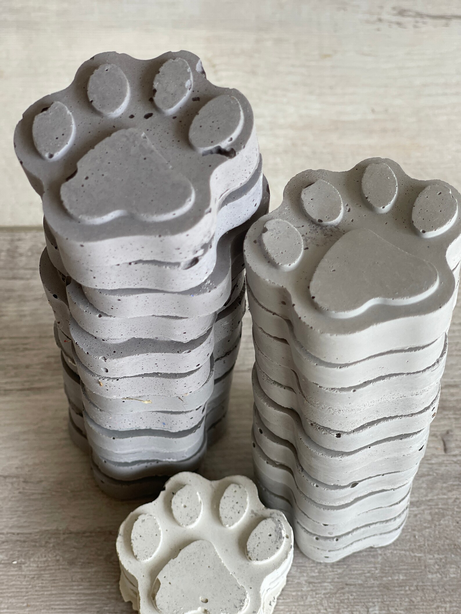 Cement Pet Paws Mini Cookie Size Concrete Choice of Colors - Etsy