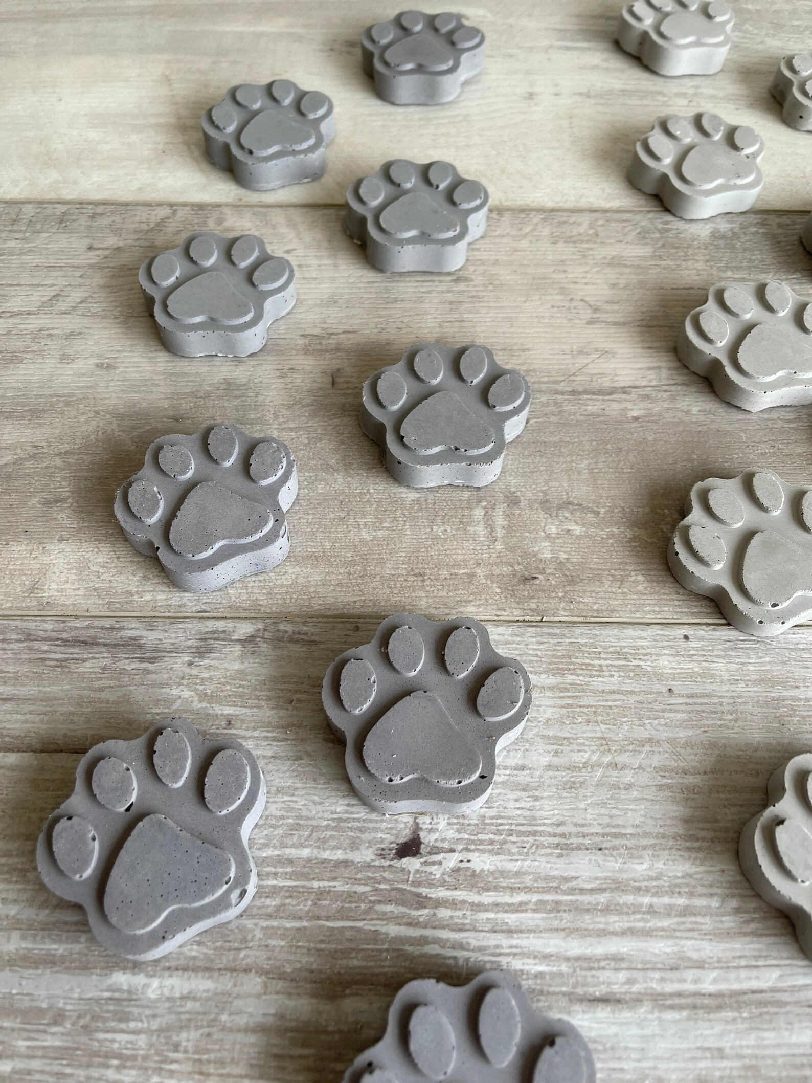 Cement Pet Paws Mini Cookie Size Concrete Choice of Colors - Etsy