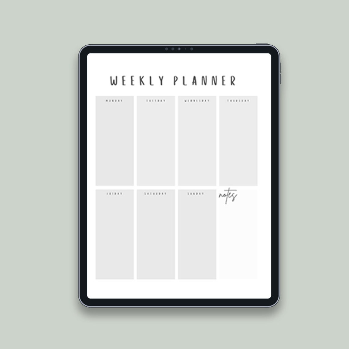 Weekly Planner Printable, Minimalist Weekly Schedule, Simple Weekly ...