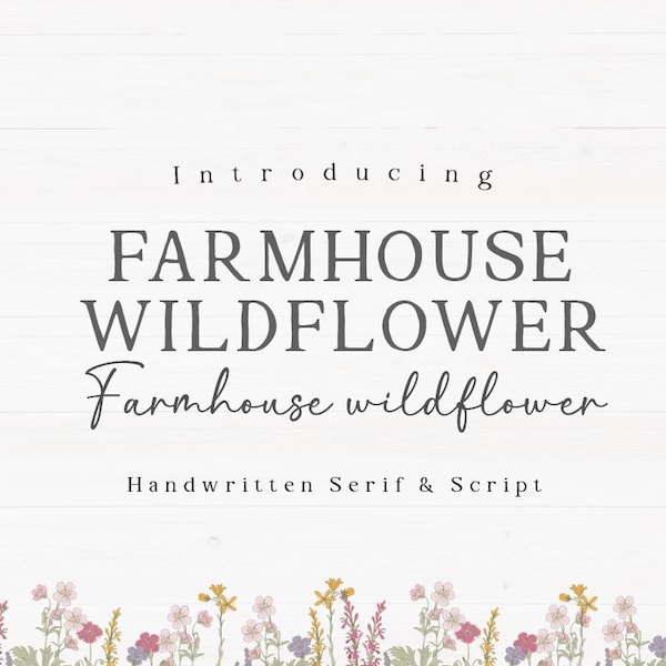 Wildflower Font Cricut - Etsy