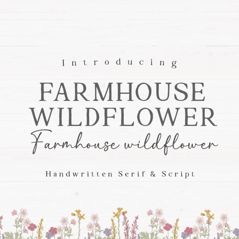Wildflower Font Cricut - Etsy