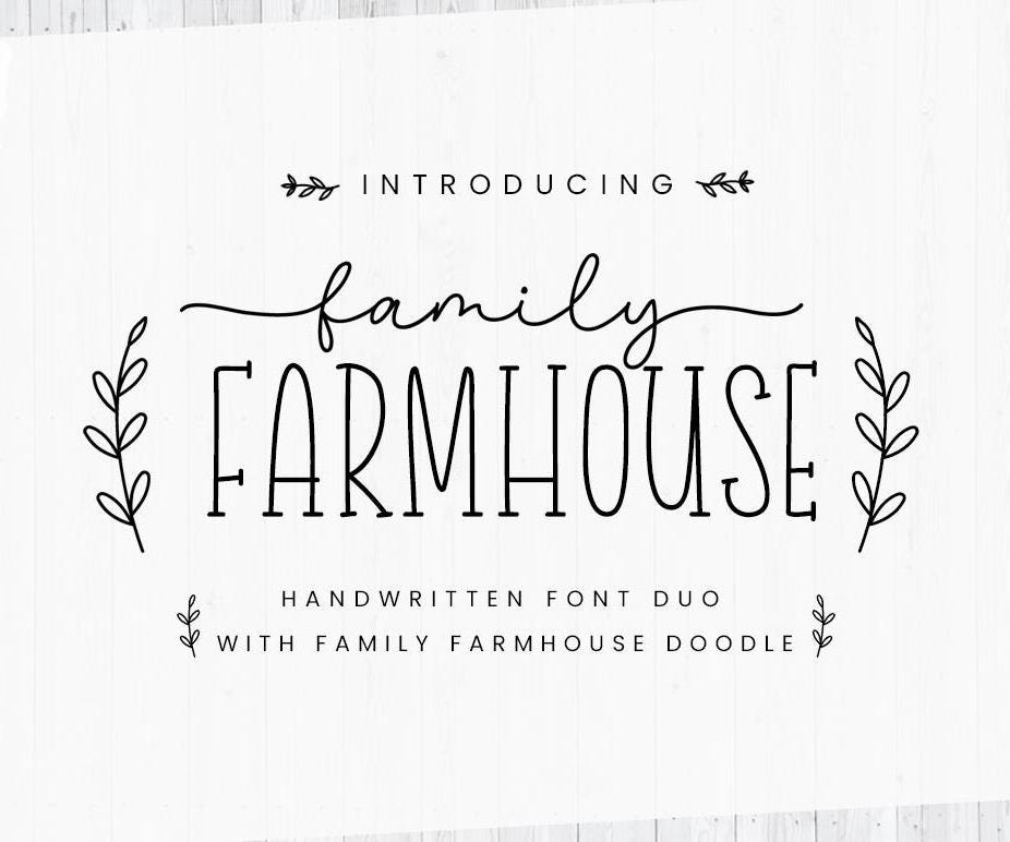 Family Farmhouse -font Duo. Script Font, Cricut Fonts, Modern ...
