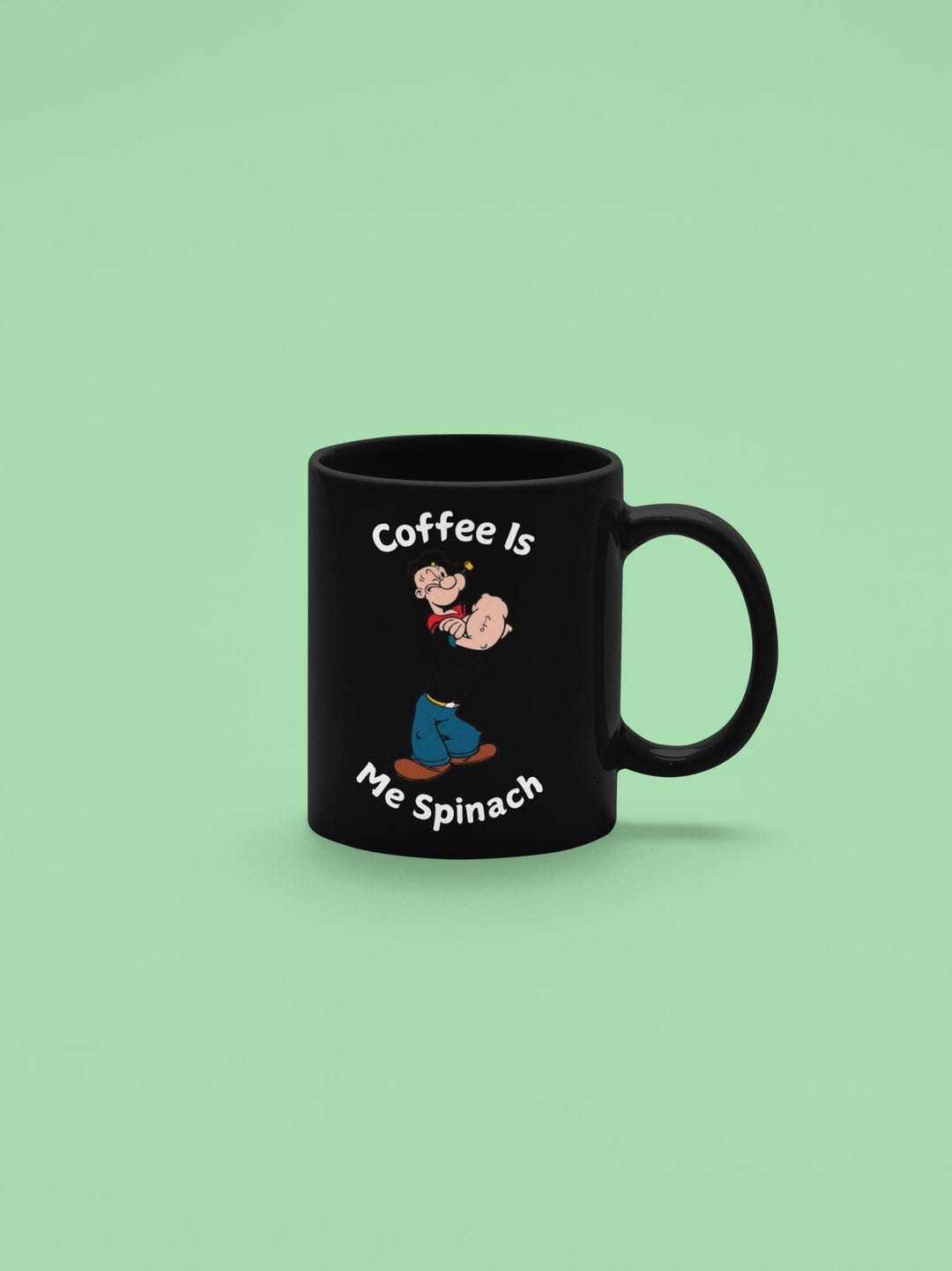 Mug, Popeye the Sailor Man Coffee Cup, Funny Cartoon Character Tea Mug ...