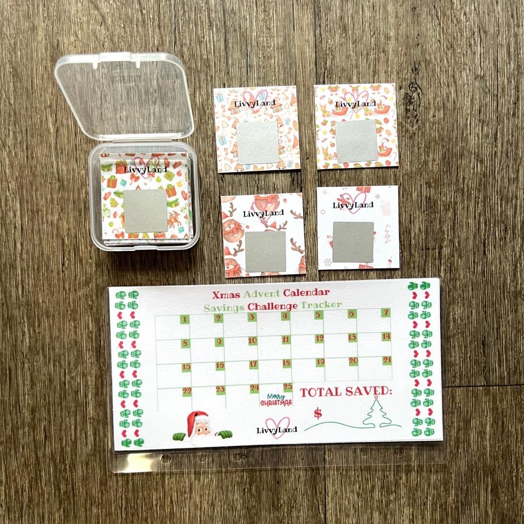 Christmas Advent Calendar & Scratch-off Cards - Etsy