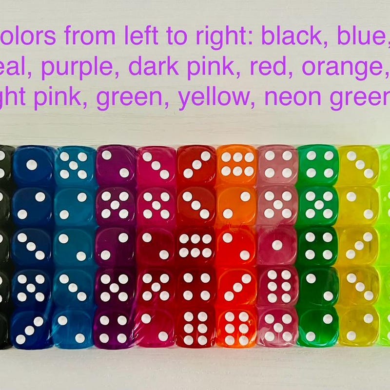 Colored Dice - Etsy