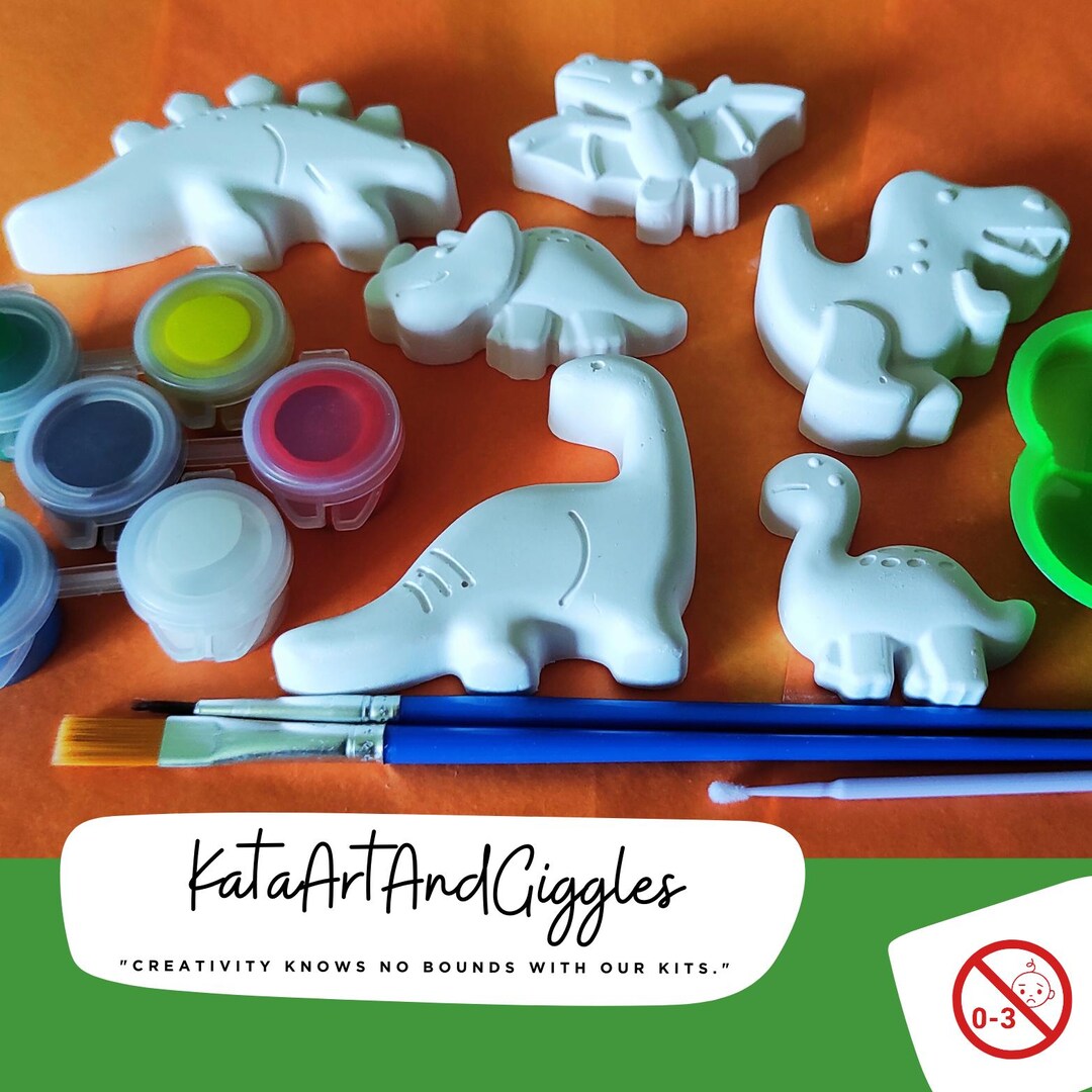 Dino, Paint Your Own Dino, Creative Kit for Kids, Craft Set, Birthday ...
