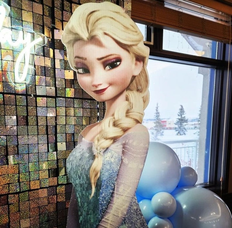 Big Elsa Standup Prop , Girl Birthday Standup Cutout Prop, Instant ...
